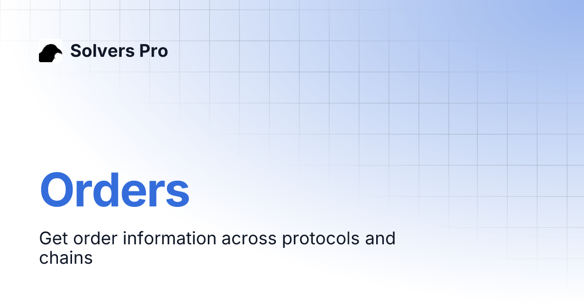 Orders | Solvers Pro